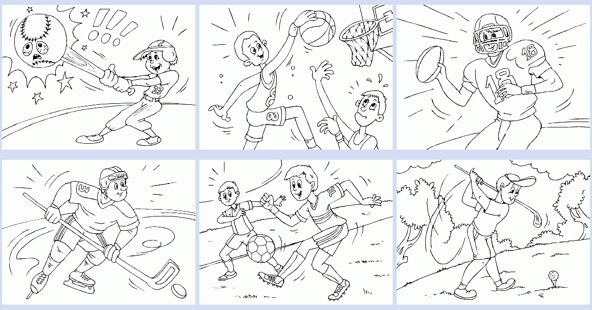Sport coloring book - Coloring Pages 4 U