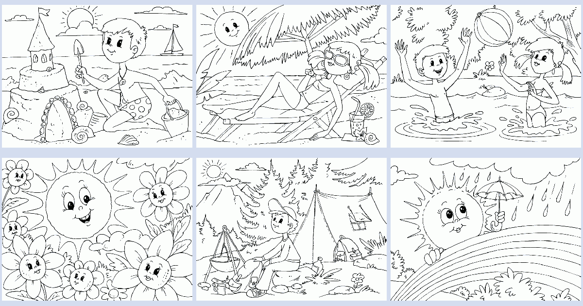 Summer coloring book - Coloring Pages 4 U