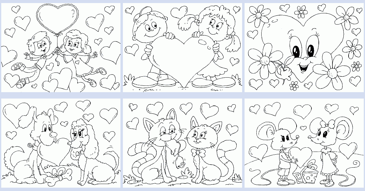 Valentines Day coloring book - Coloring Pages 4 U