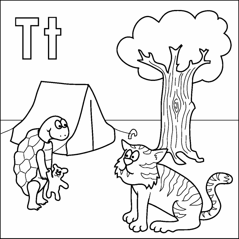 Letter T coloring page - Coloring Pages 4 U