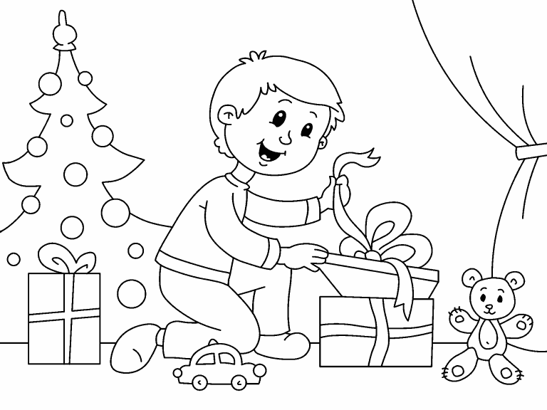 Christmas Morning coloring page - Coloring Pages 4 U