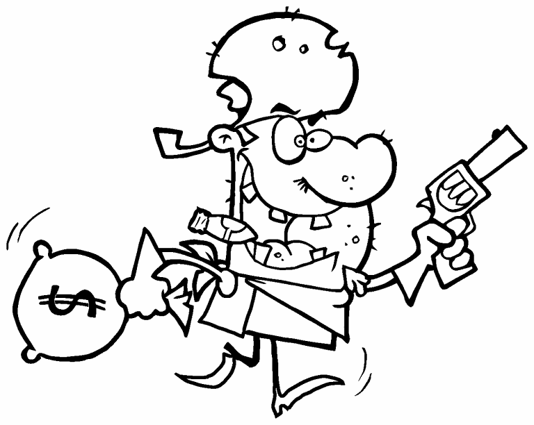 Designlooter Outlaws Colouring Sketch Coloring Page