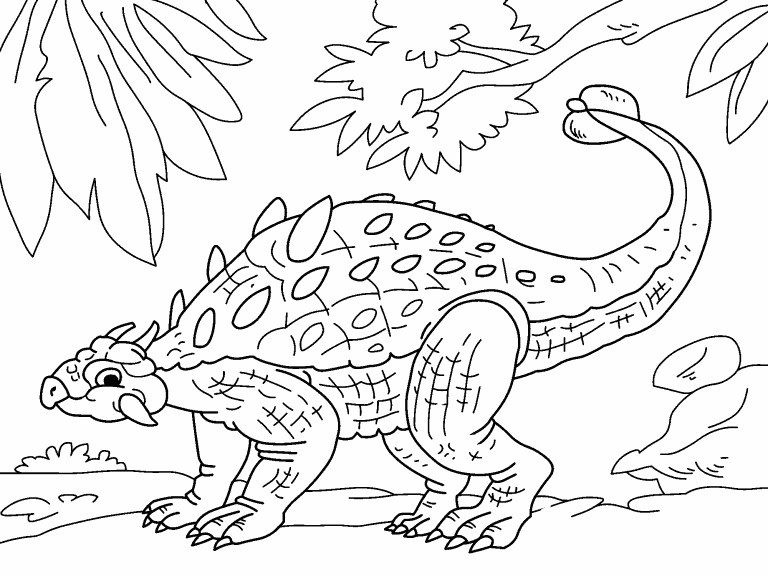 Ankylosaurus coloring page - Coloring Pages 4 U