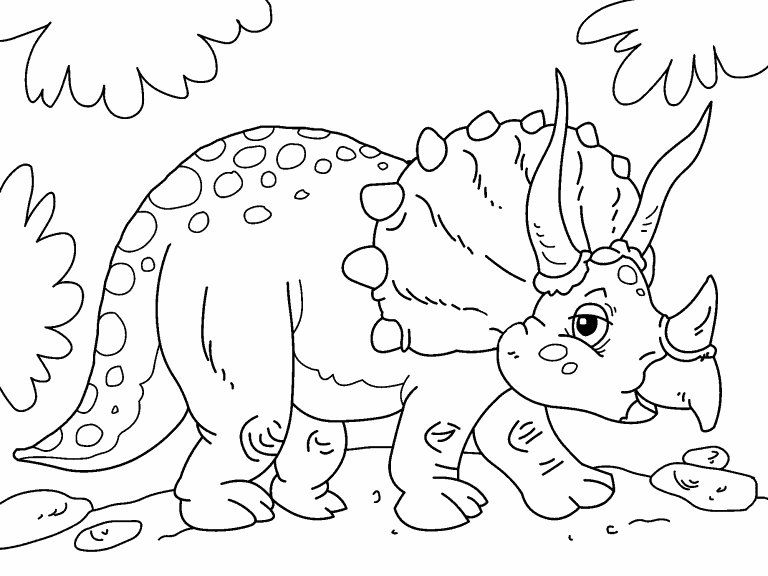Triceratops Coloring Page