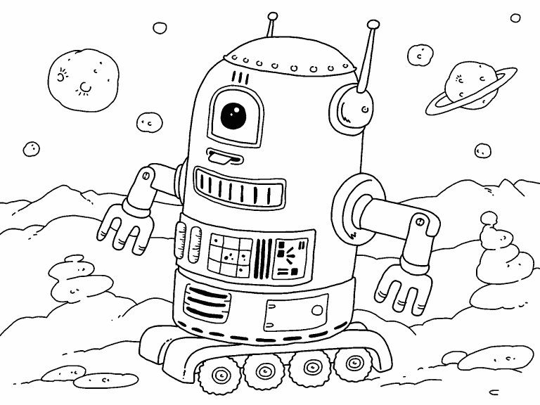 Orbot And Cubot Sketch Coloring Page