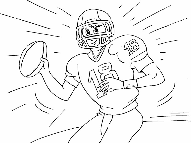 American Football coloring page - Coloring Pages 4 U