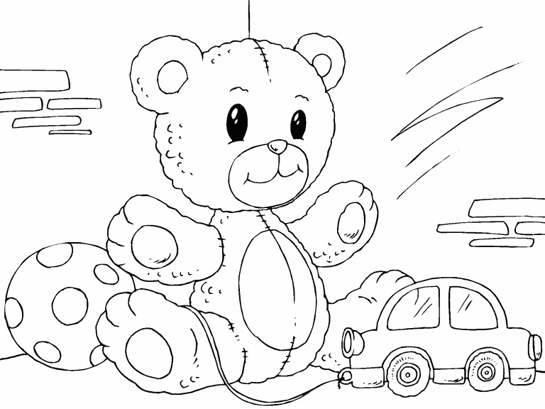Teddy Bear coloring page - Coloring Pages 4 U